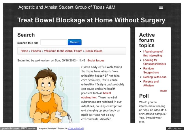 Relief Bowel Obstruction With Home Remedies | PDF