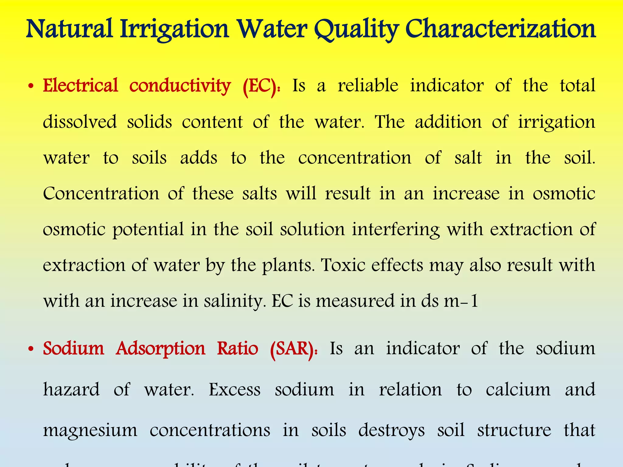 Treated wastewater for Irrigation | PPTX