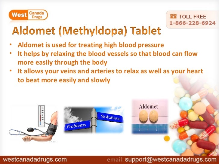 Treat hypertension with aldomet tablet
