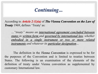 Treaties And Its Nuts and Bolts | PPTX | Political Issues & policy ...