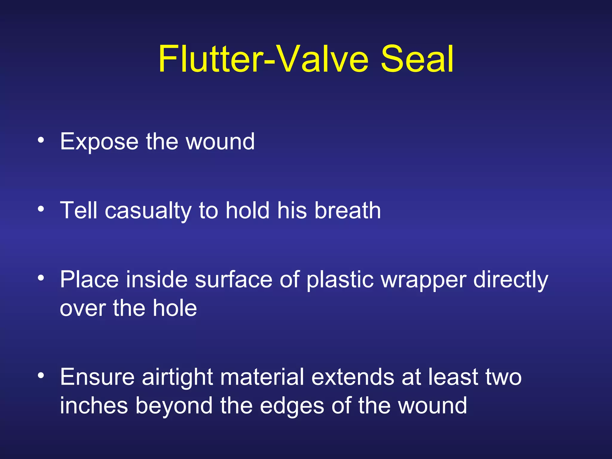 Treating Penetrating Chest Trauma | PPT