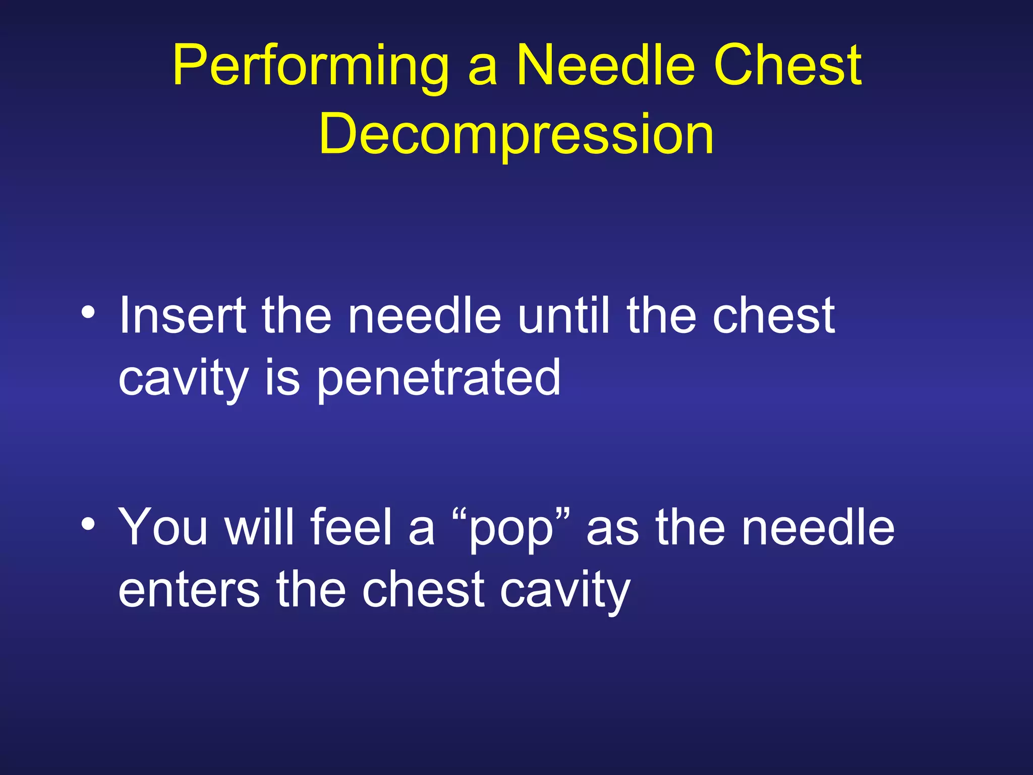 Treating Penetrating Chest Trauma | PPT