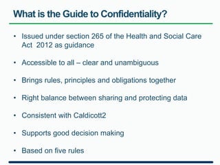 HSCIC: Treating Confidential Information with Respect | PPT