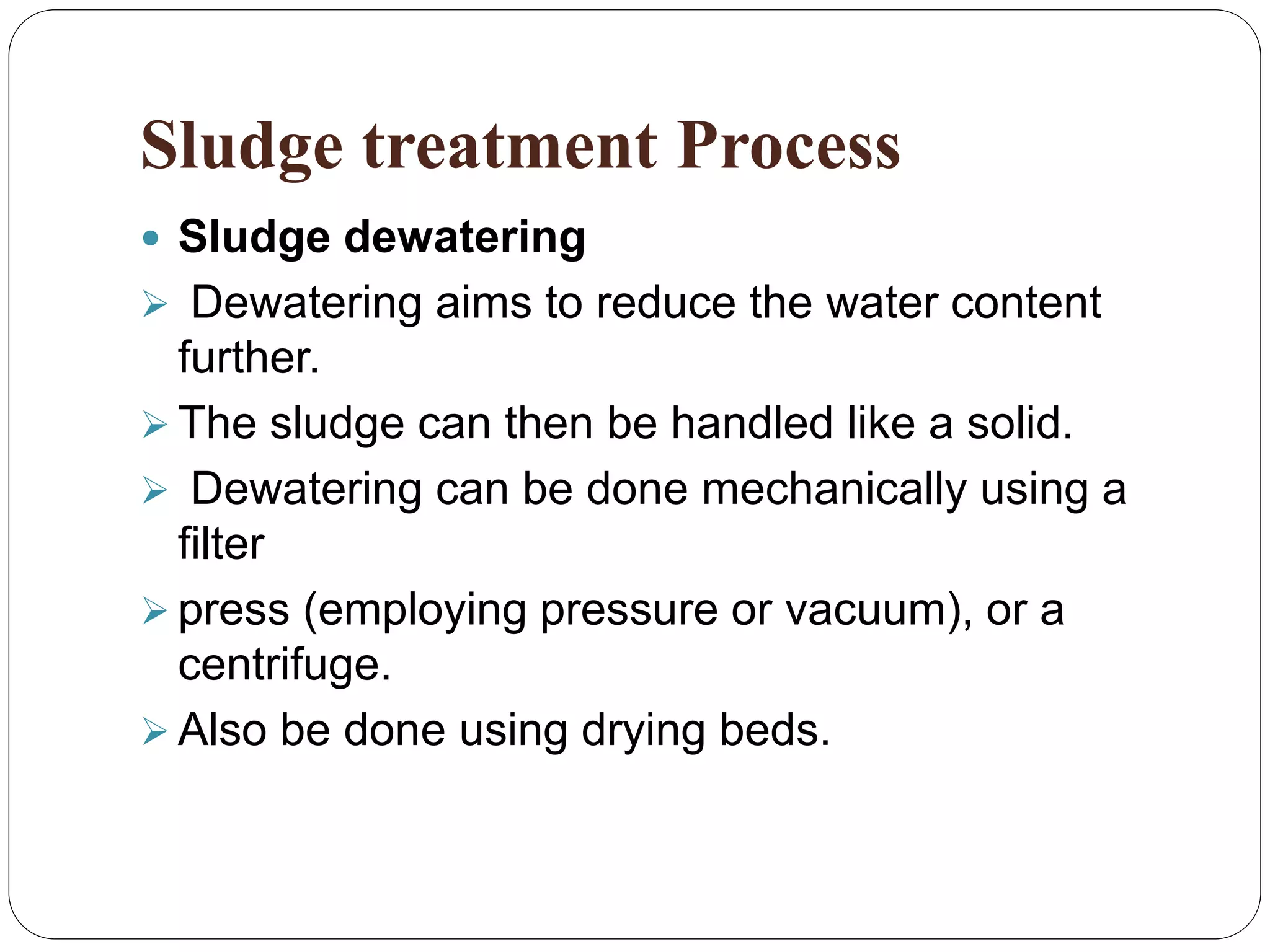 Treatments of sewage, sludge and polluted water | PPTX