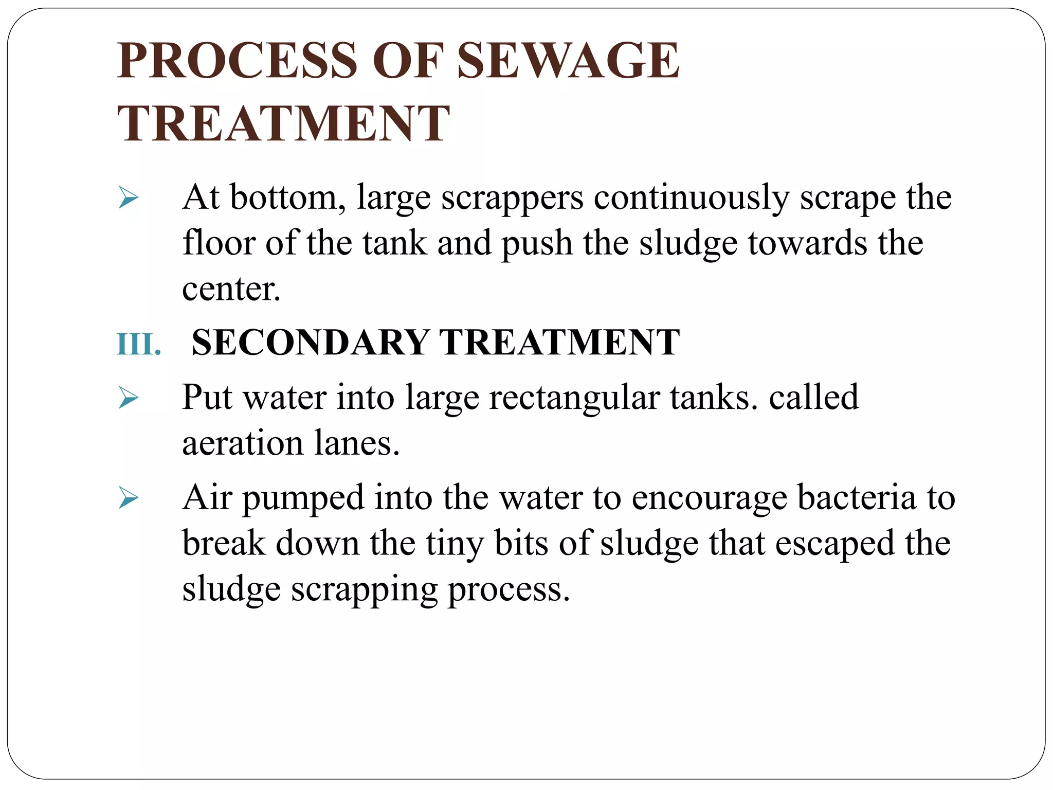 Treatments of sewage, sludge and polluted water | PPTX