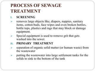 Treatments of sewage, sludge and polluted water | PPTX