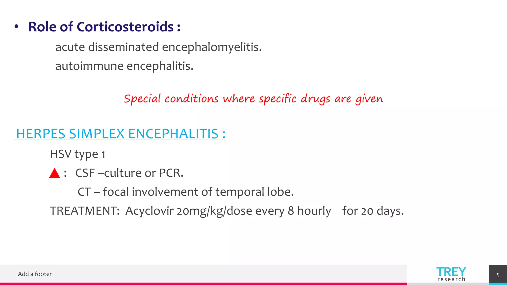 Treatment of encephalitis | PPTX