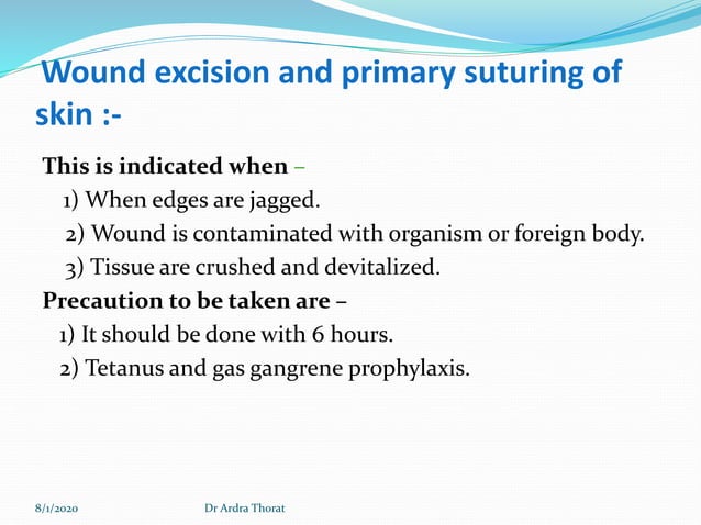 Treatment & Complications of wound | PPTX | Death, Injury, or Military ...