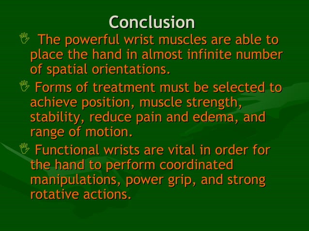Hand Therapy - Treatment Modalities Of The Wrist | PPT | Death, Injury, or Military Conflict ...