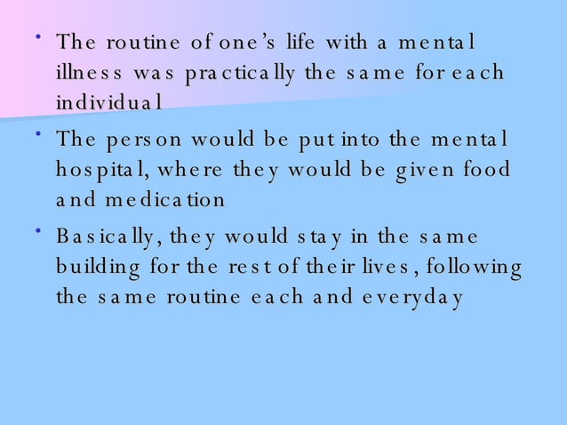 Treatment Of Mental Illness In The 1800s | PPT | Brain and Nervous ...