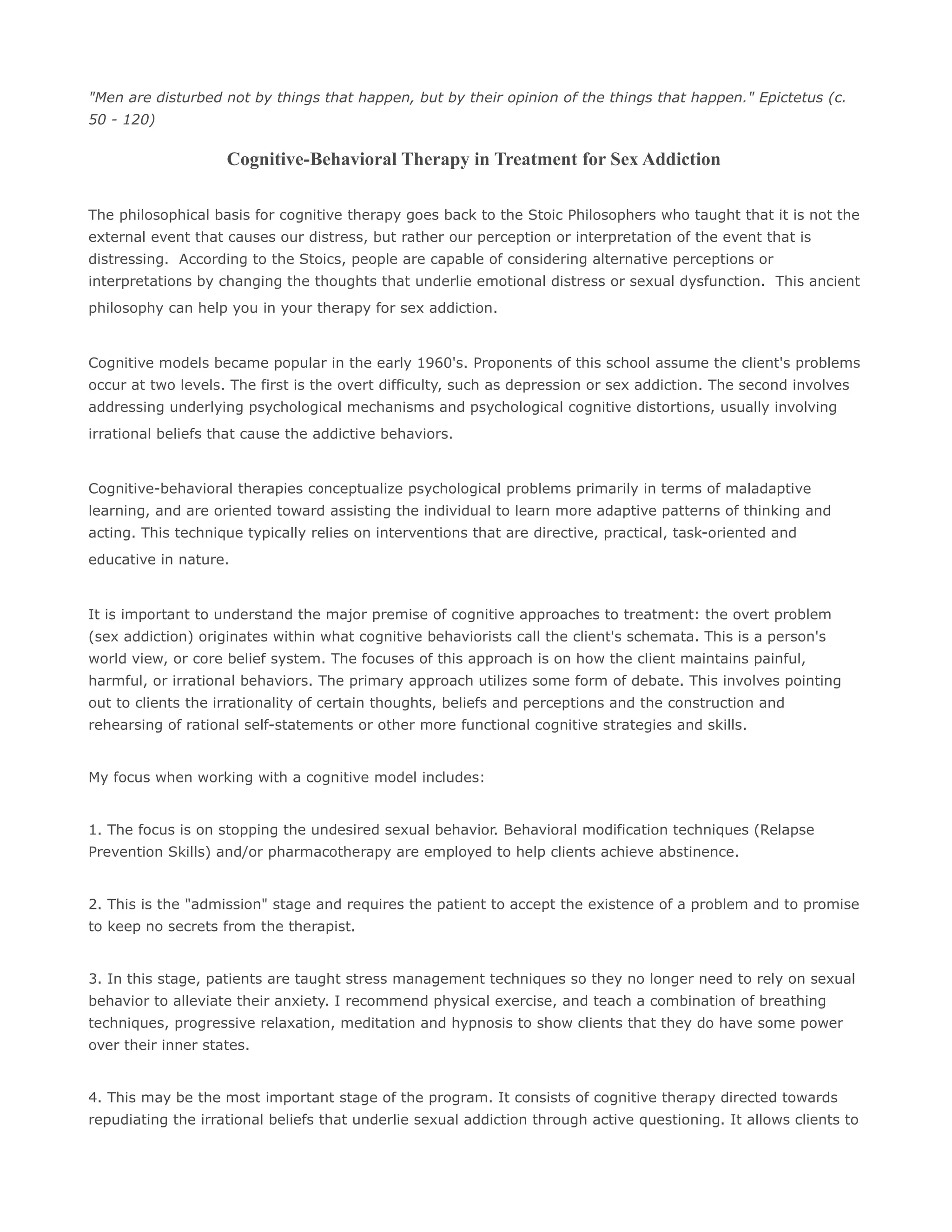 Treatment Of Sex Addiction Cbtpdf 0648