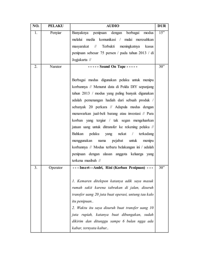 PRODUKSI ACARA BERITA RADIO STRAIGHT & INDEPTH NEWS - MATERI ...