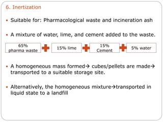 Treatment and disposal of Bio Medical Waste 2016 | PPTX
