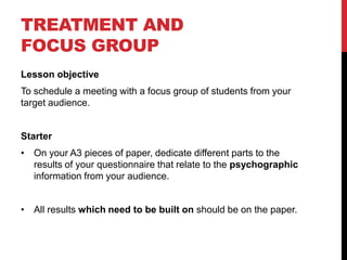 Treatment and focus group | PPT