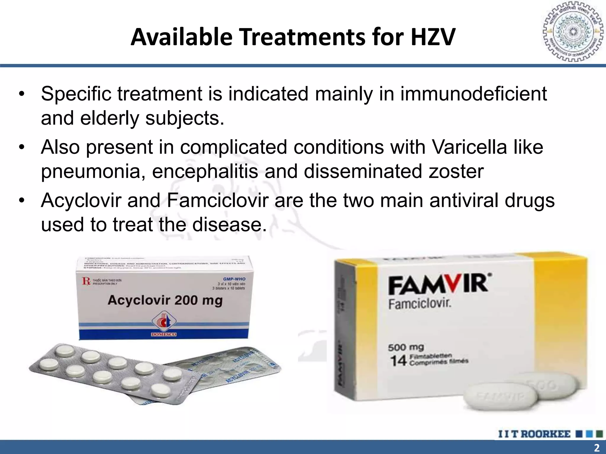 Treatment and vaccine possibilities of varicella virus | PPTX
