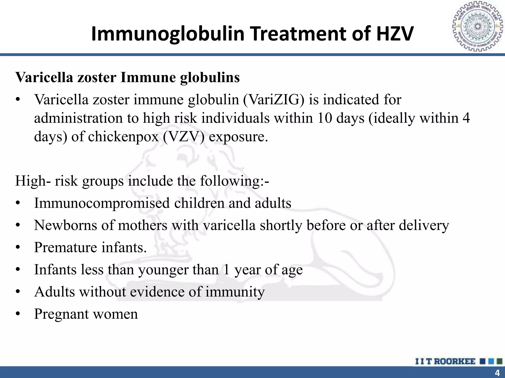 Treatment and vaccine possibilities of varicella virus | PPTX