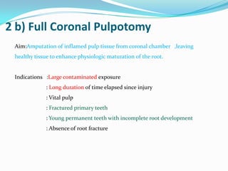 Treatment crown fracture | PPTX