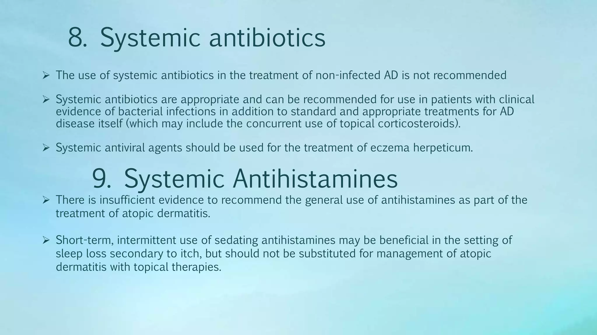 Treatment for atopic dermatitis | PPTX