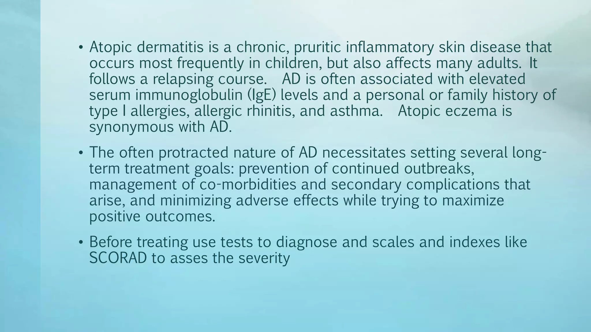 Treatment for atopic dermatitis | PPTX