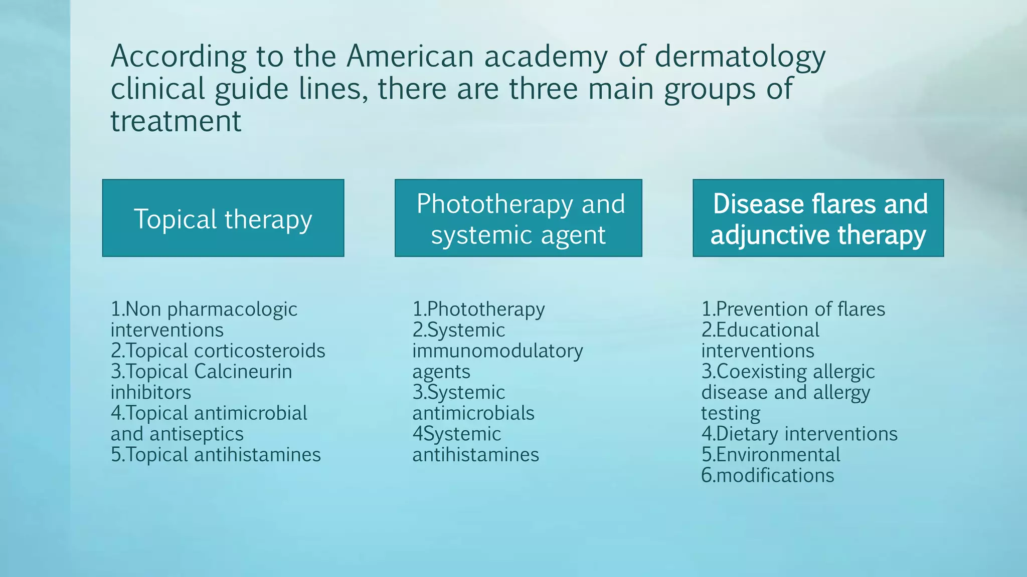 Treatment for atopic dermatitis | PPTX