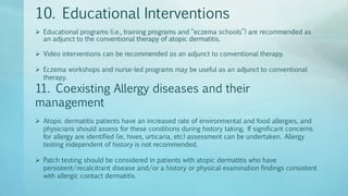 Treatment for atopic dermatitis | PPTX