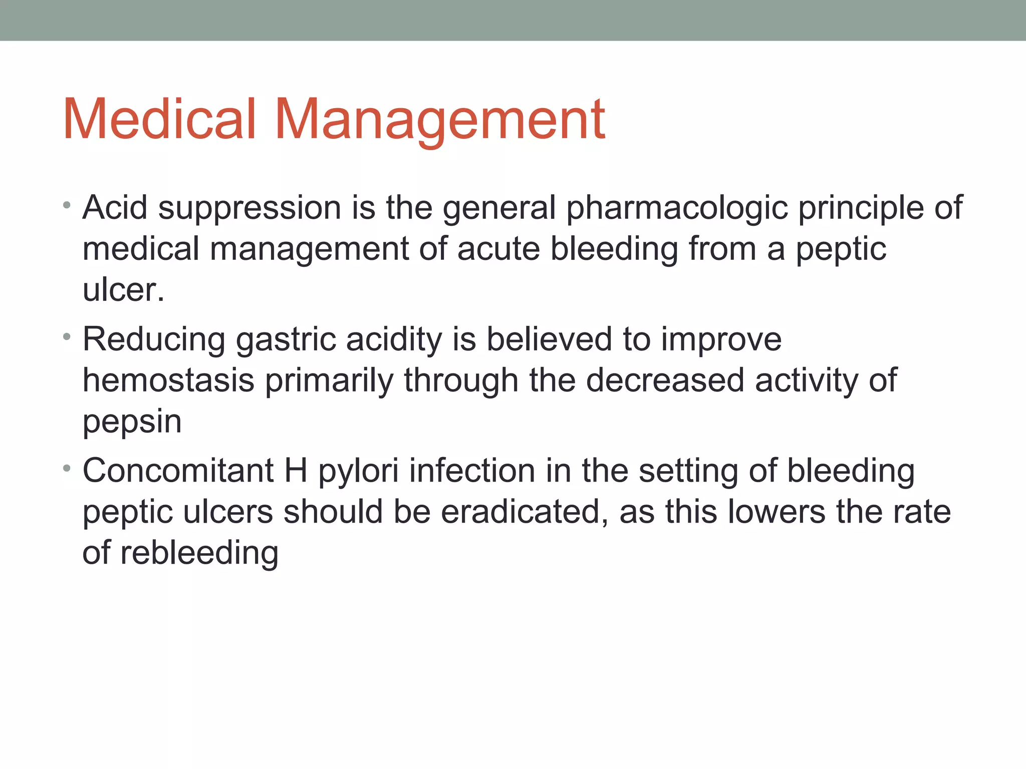 Treatment for bleeding duodenal ulcer | PPT
