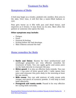 Treatment for boils | PDF