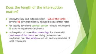 Treatment gap correction methods using bed formalism, radiobiology | PPTX