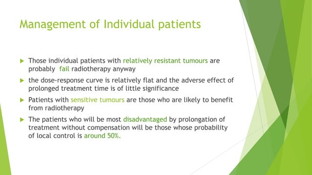 Treatment gap correction methods using bed formalism, radiobiology ...