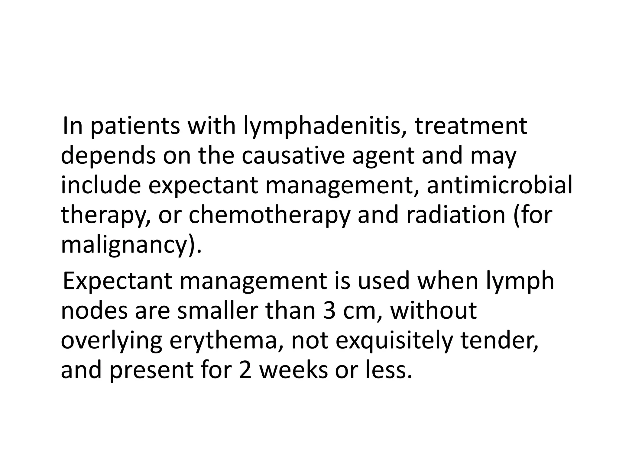 Treatment of lymphadenitis | PPTX