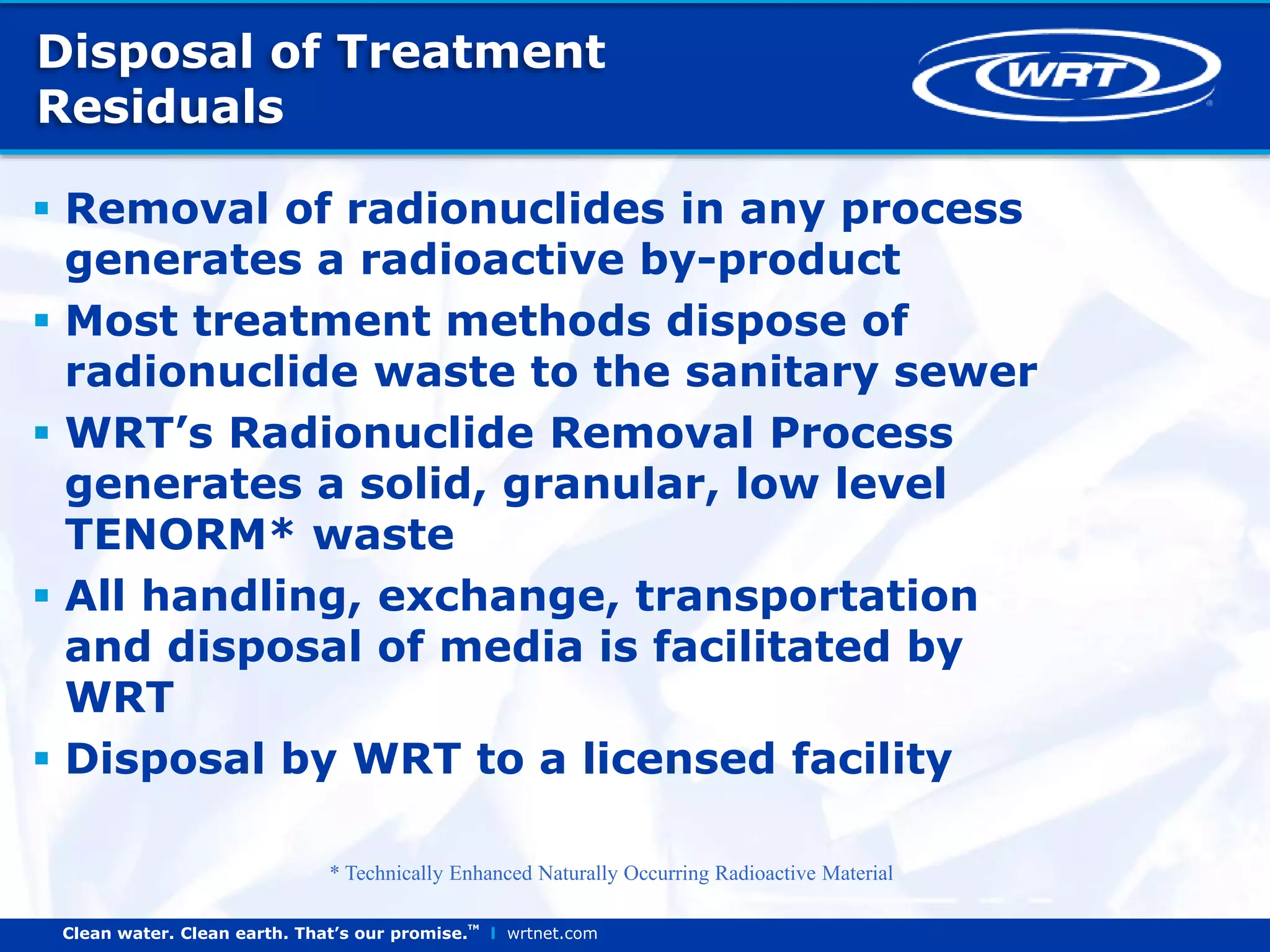 Treatment Methods And Disposal Options For Radionuclides | PPTX