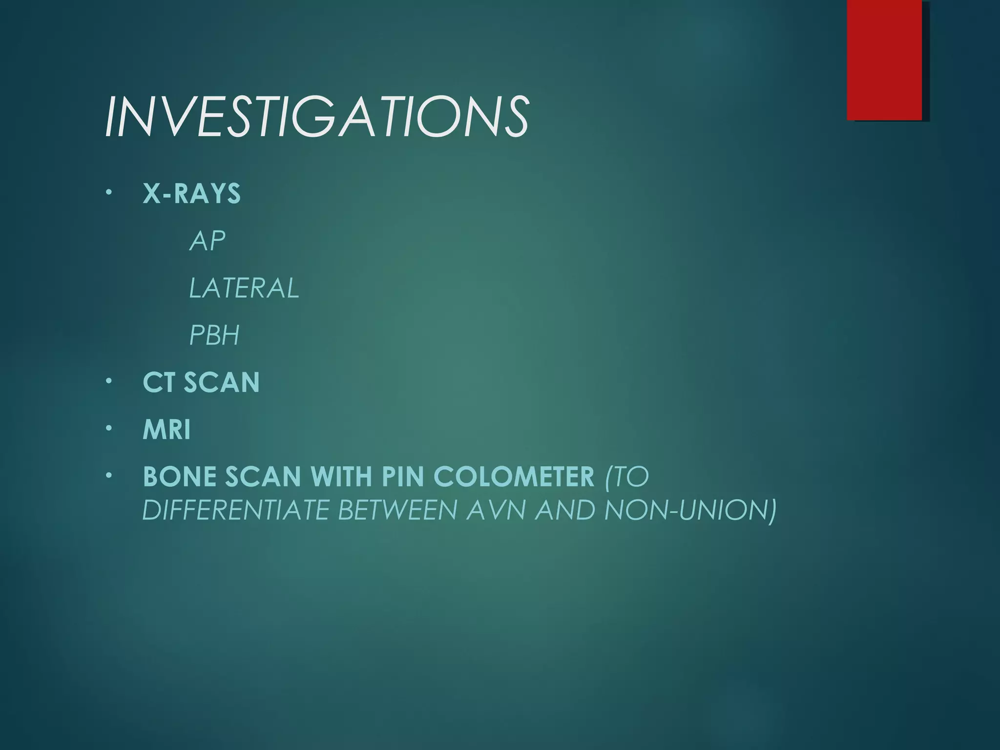 Treatment modality of non union fracture neck of femur | PPT