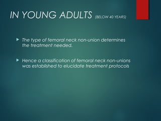 Treatment modality of non union fracture neck of femur | PPT
