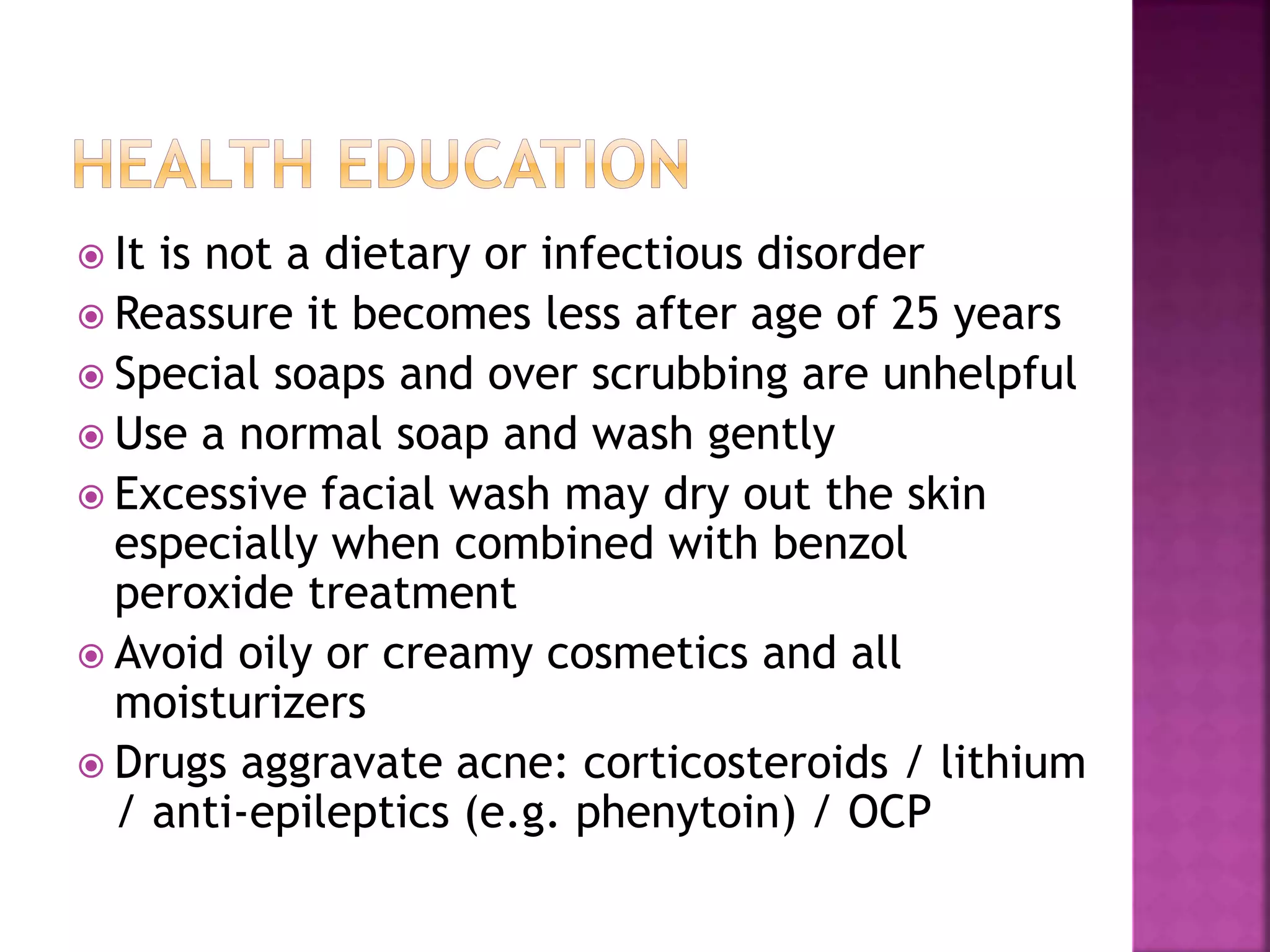 Treatment of acne vulgaris in general practice | PPTX
