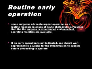 Treatment of acute cholecystitis . | PPT