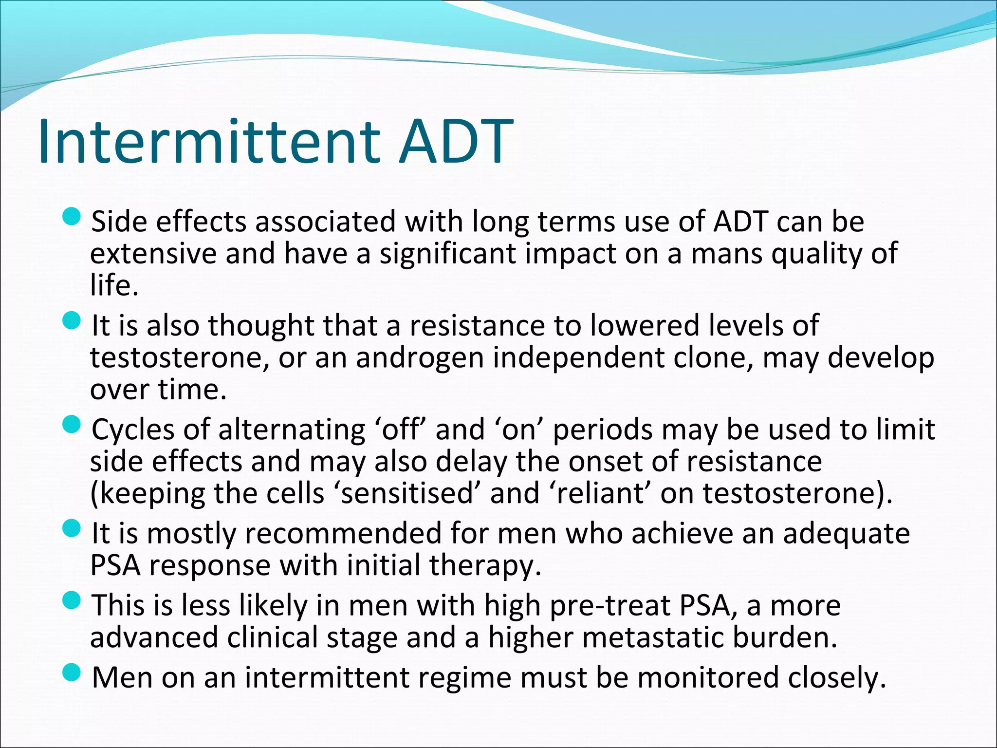 Treatment of advanced metastatic prostate cancer | PPT