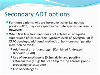 Treatment of advanced metastatic prostate cancer | PPT