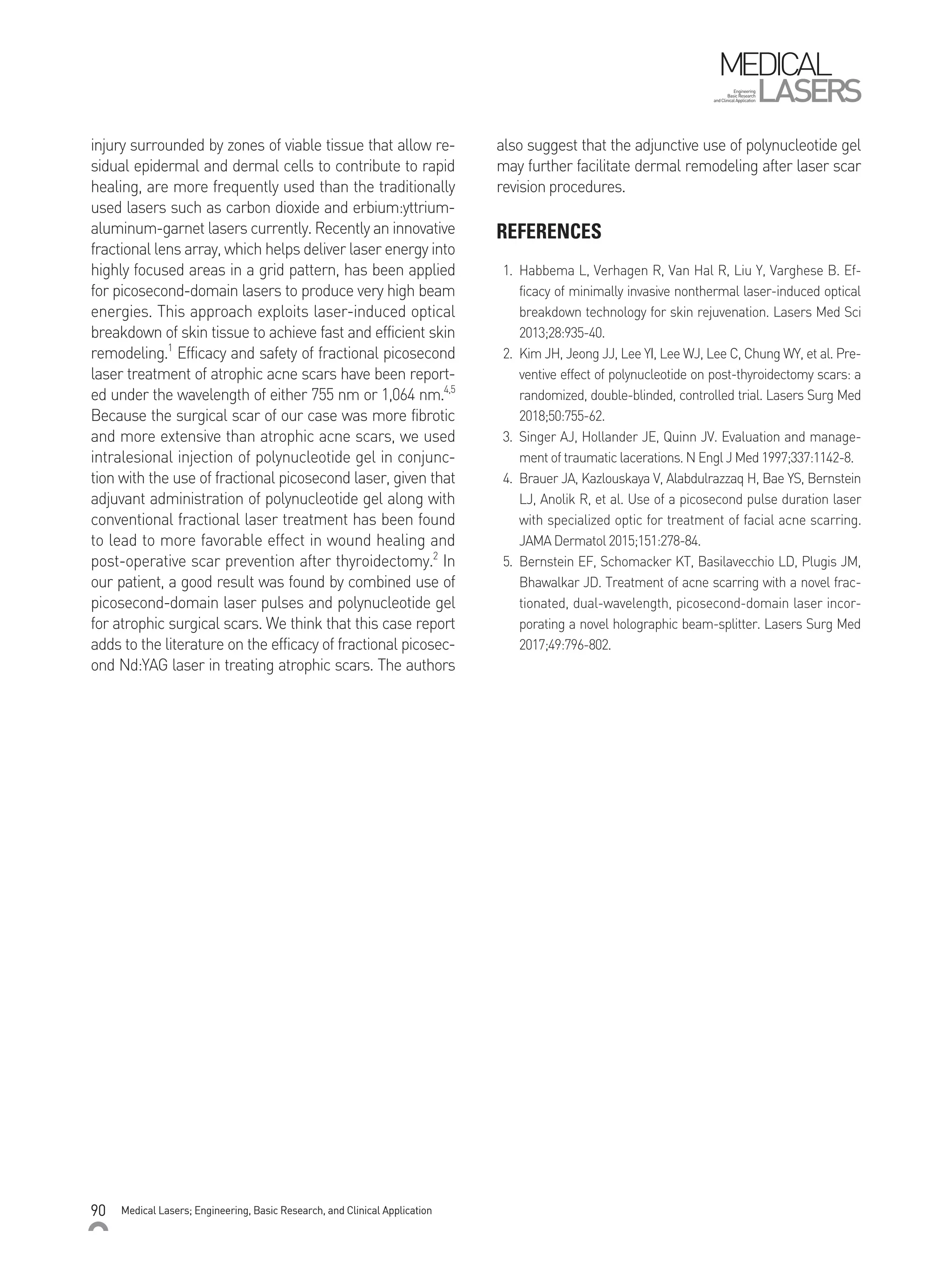 Treatment of a Full-thickness Laceration Scar on the Forehead Using a ...