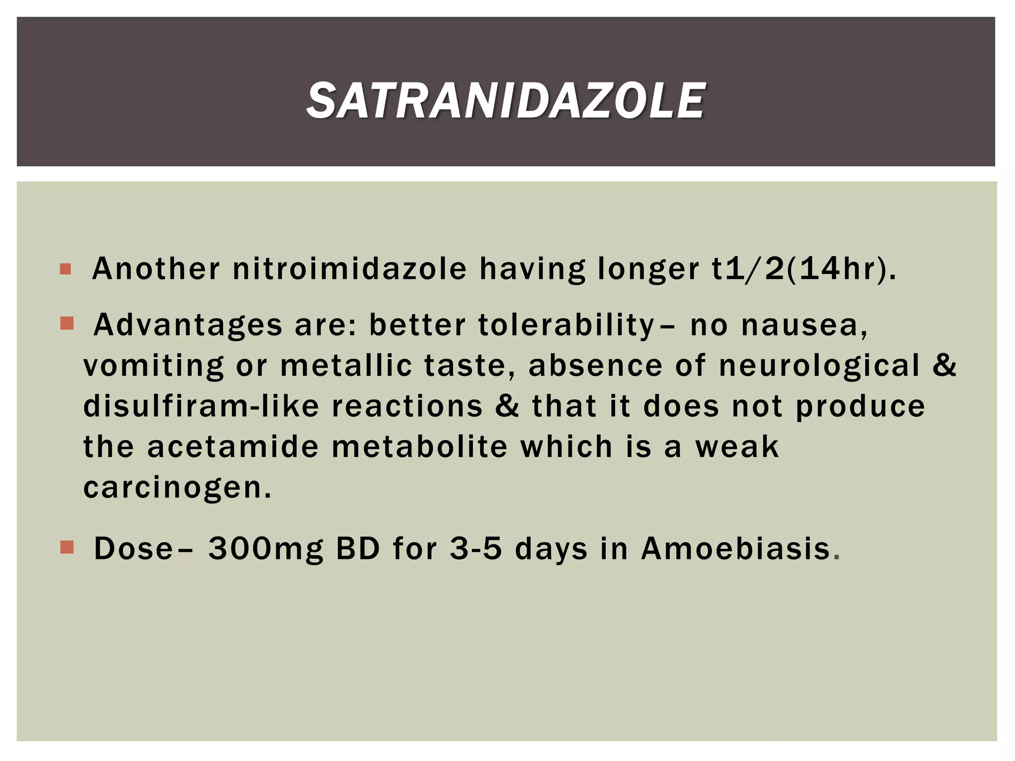 Treatment of amoebiasis & giardiasis | PPTX