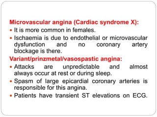 TREATMENT OF Angina and myocardial infarction.pptx