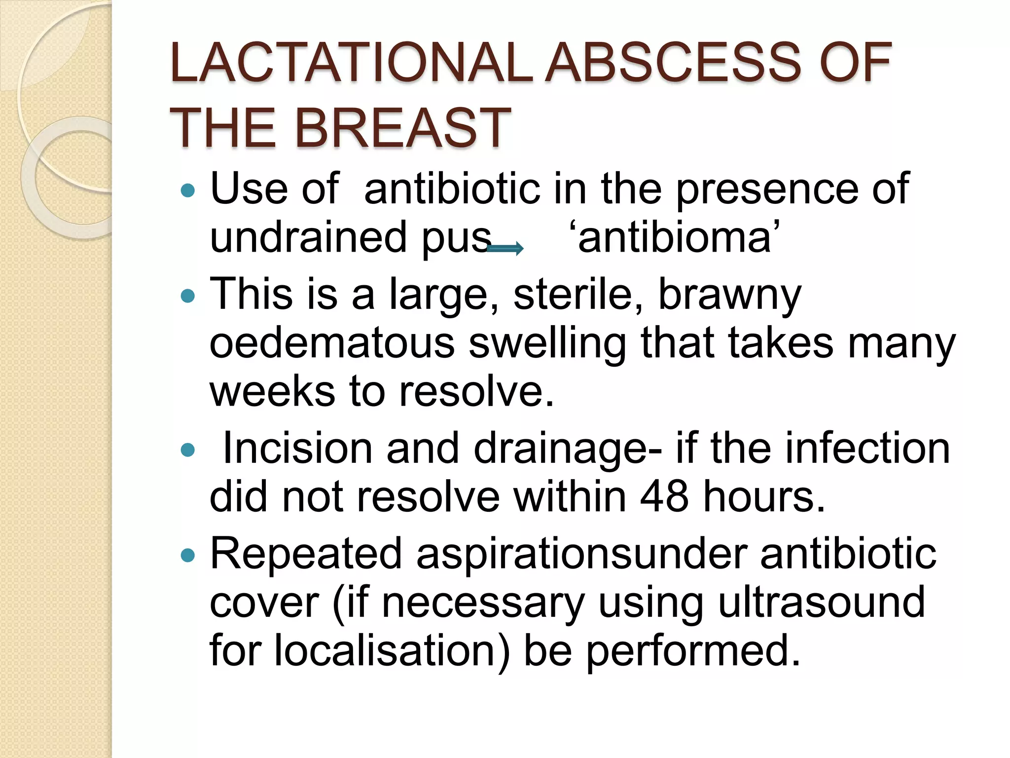 Treatment of benign breast diseases | PPTX