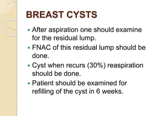 Treatment of benign breast diseases | PPTX