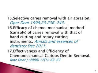 Treatment of caries - SHINY MOUNICA.P | PPTX