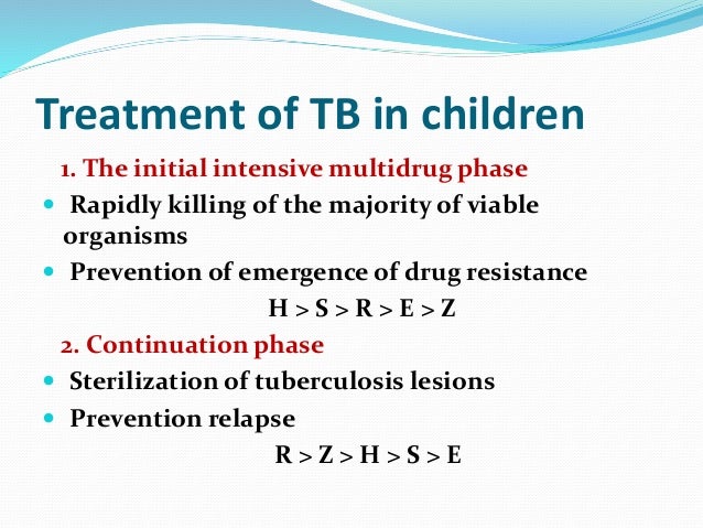 Treatment of childhood tb