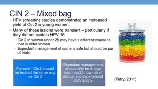 Treatment of cin2 and persisten c in1 | PPTX