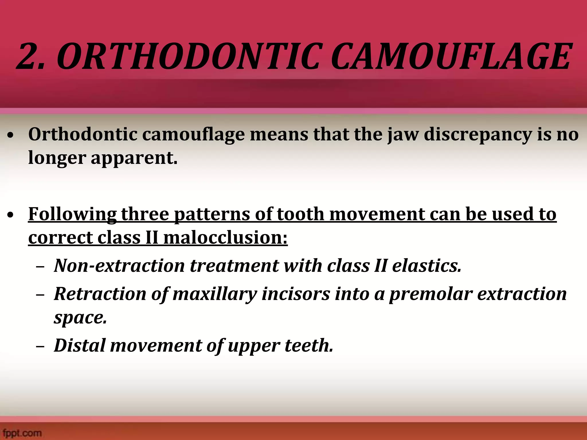 Treatment of class ii malocclusions | PPTX