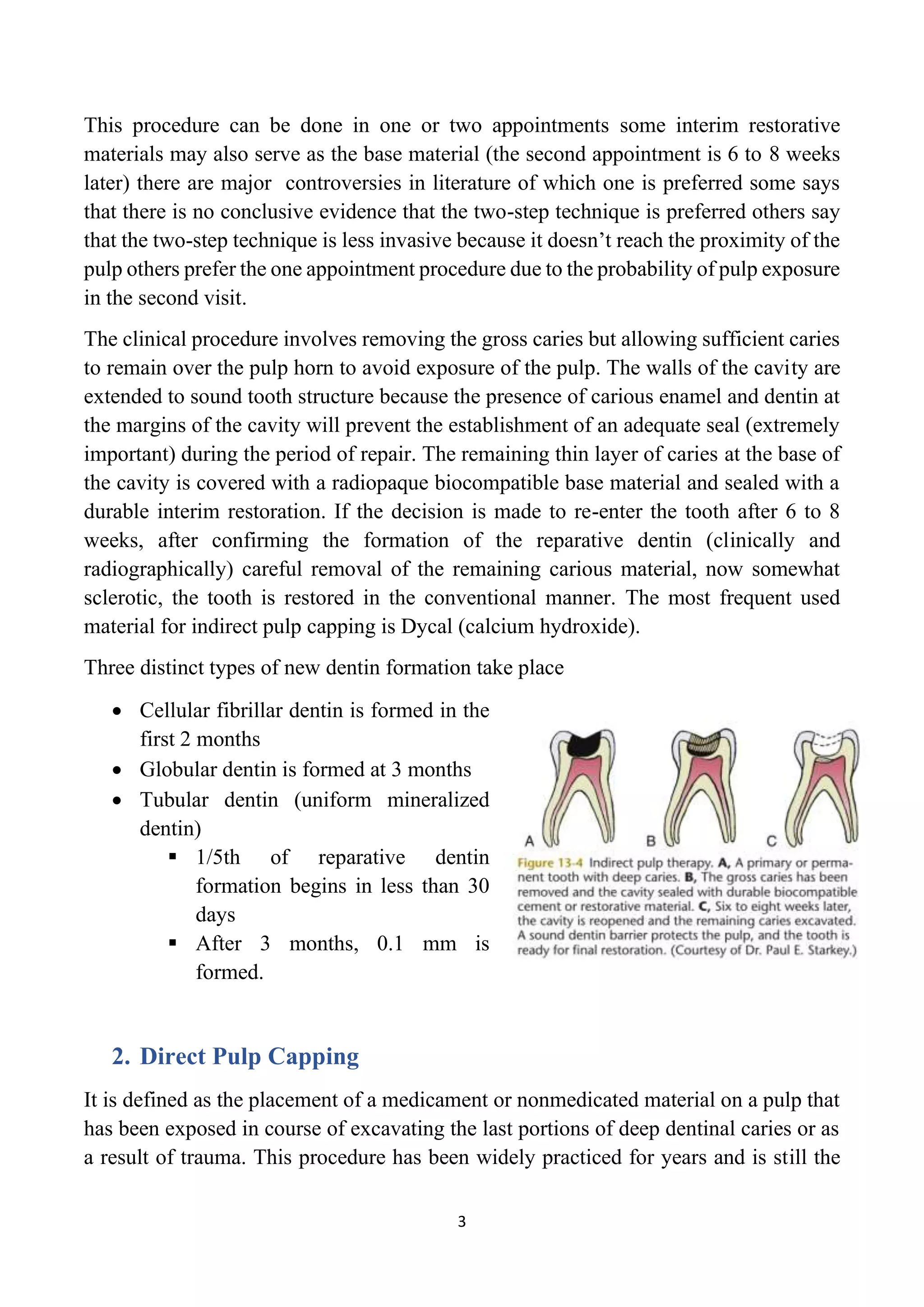Treatment of deep caries and pulp exposure | PDF