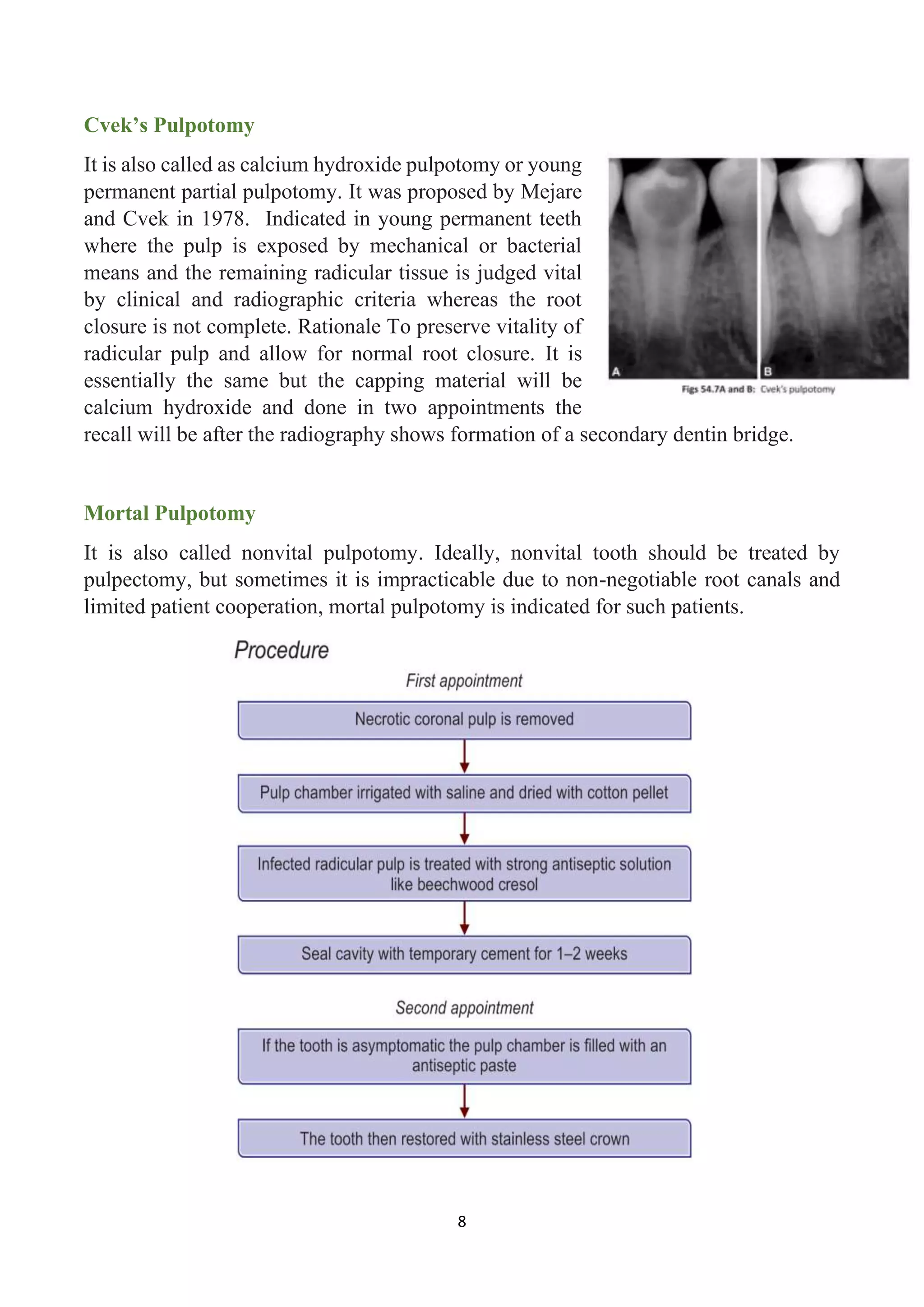 Treatment of deep caries and pulp exposure | PDF