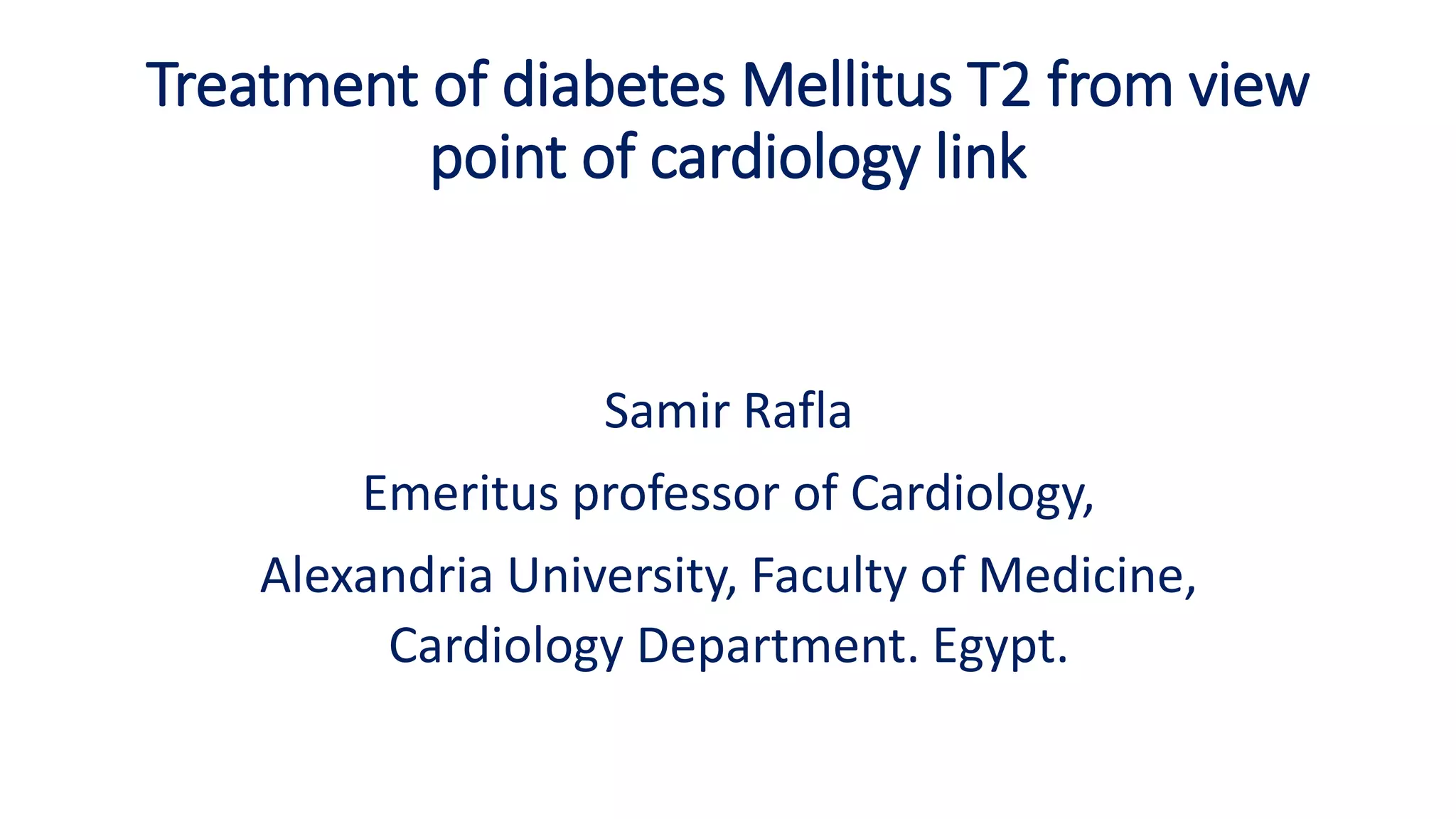 Treatment of diabetes mellitus t2 samir rafla | PPT