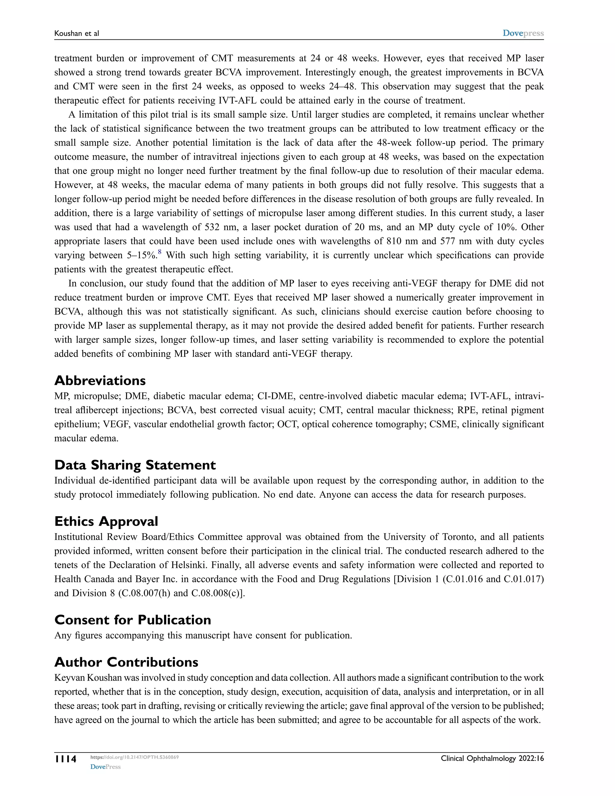Treatment of Diabetic Macular Edema with Aflibercept and Micropulse ...
